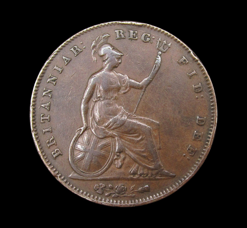 Victoria 1856 Penny - Plain Trident - VF – Coopers Coins