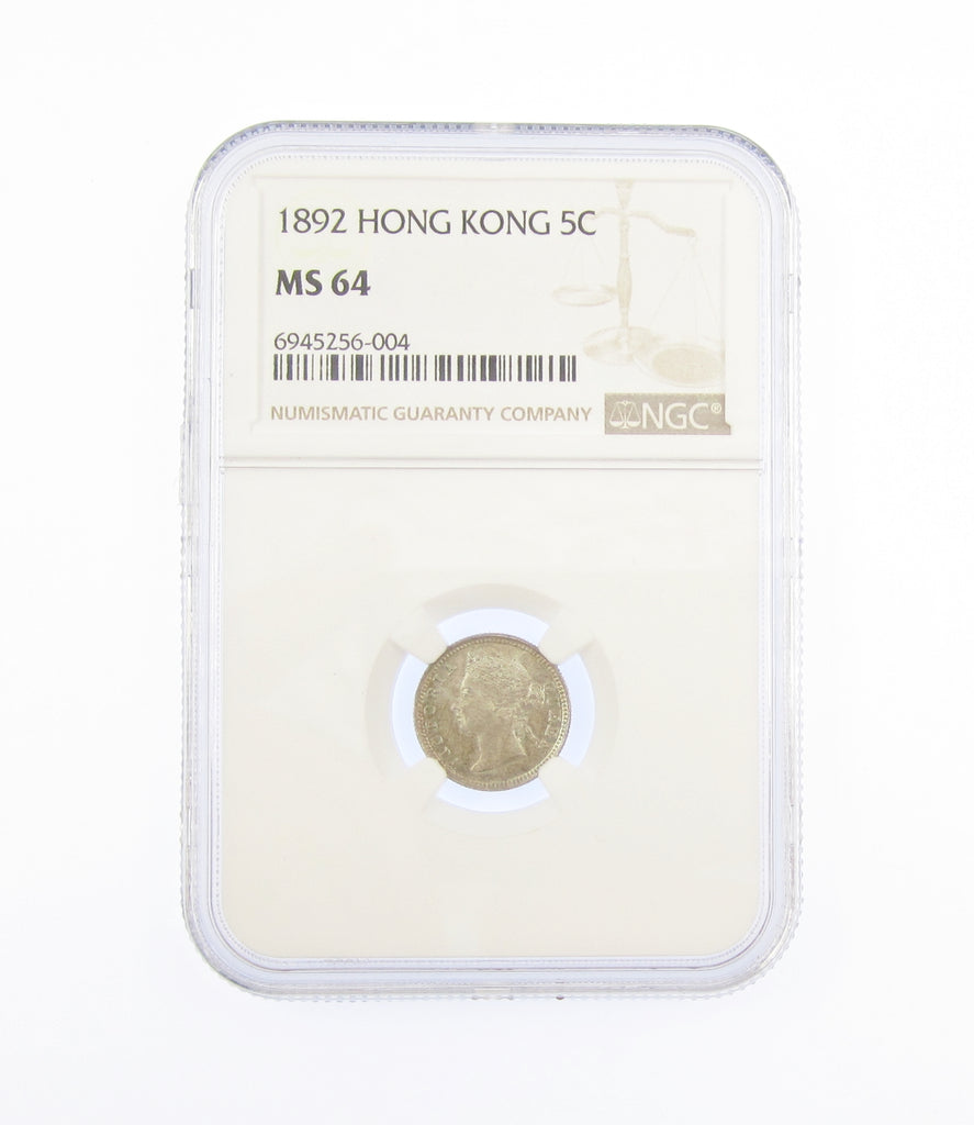 Hong Kong 1892 Five Cents - NGC MS64 – Coopers Coins