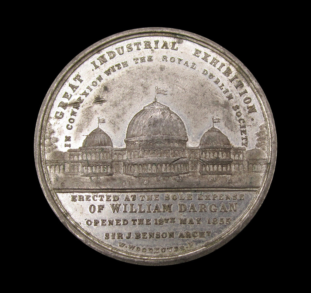 1853 Dublin Industrial Exhibition 44mm 'Dargan' Medal - By Woodhouse ...