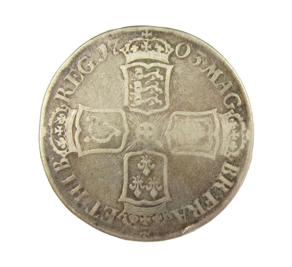 Anne 1703 Halfcrown - VIGO - Fine – Coopers Coins