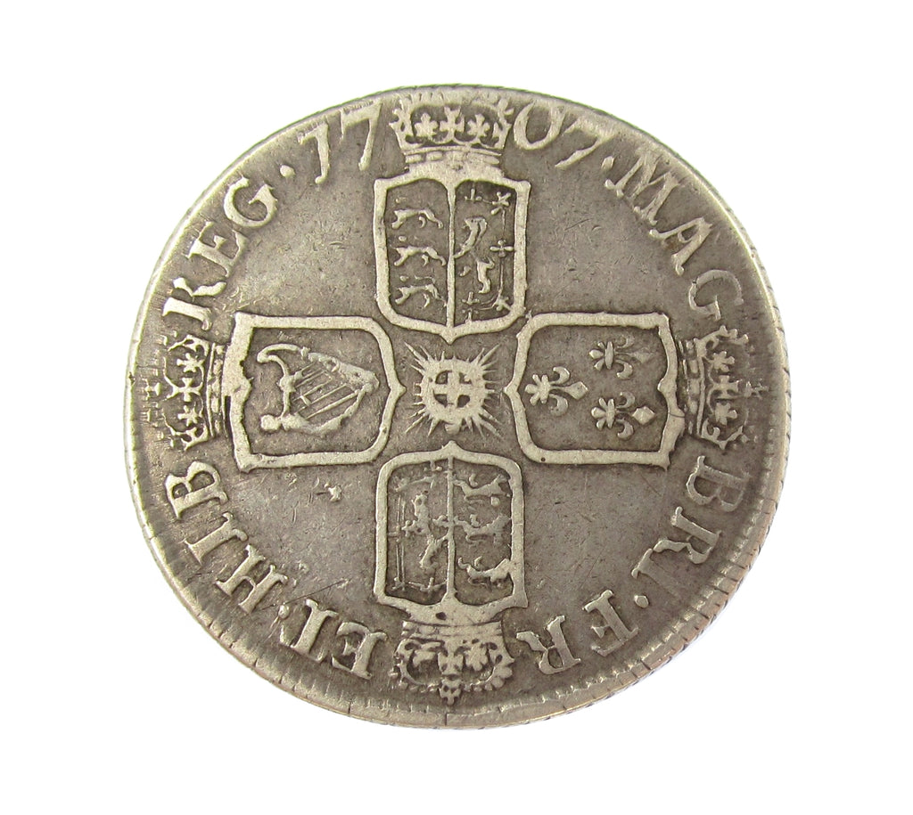 Anne 1707 E* Shilling - Edinburgh Local Dies – Coopers Coins