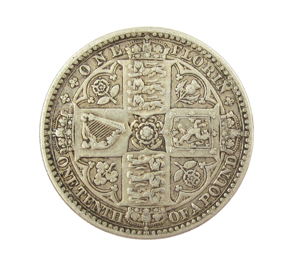 Victoria 1849 Godless Florin - NVF – Coopers Coins