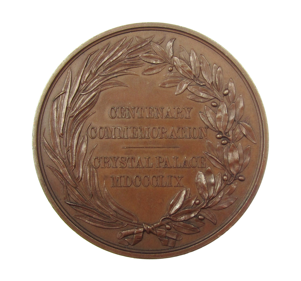 1859 Handel Centenary Festival Crystal Palace 51mm Medal – Coopers Coins
