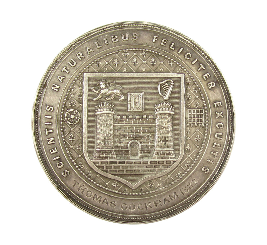 Ireland 1882 Trinity College Dublin 51mm Silver Medal – Coopers Coins