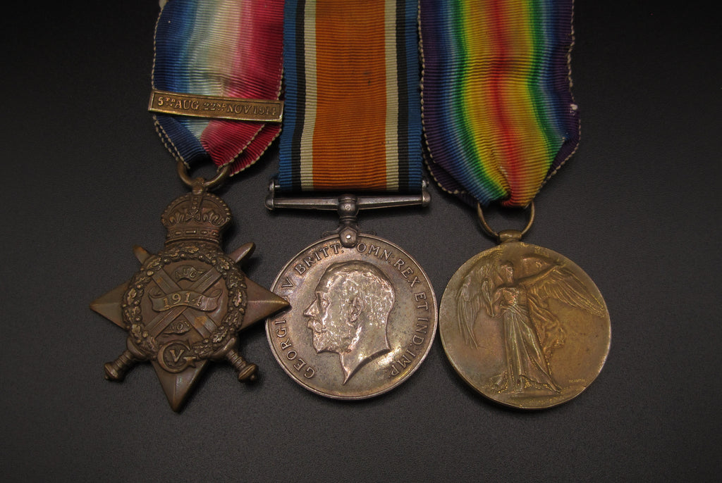 WWI Medal Trio - 1914 Mons Star, British War & Victory Medal – Coopers ...
