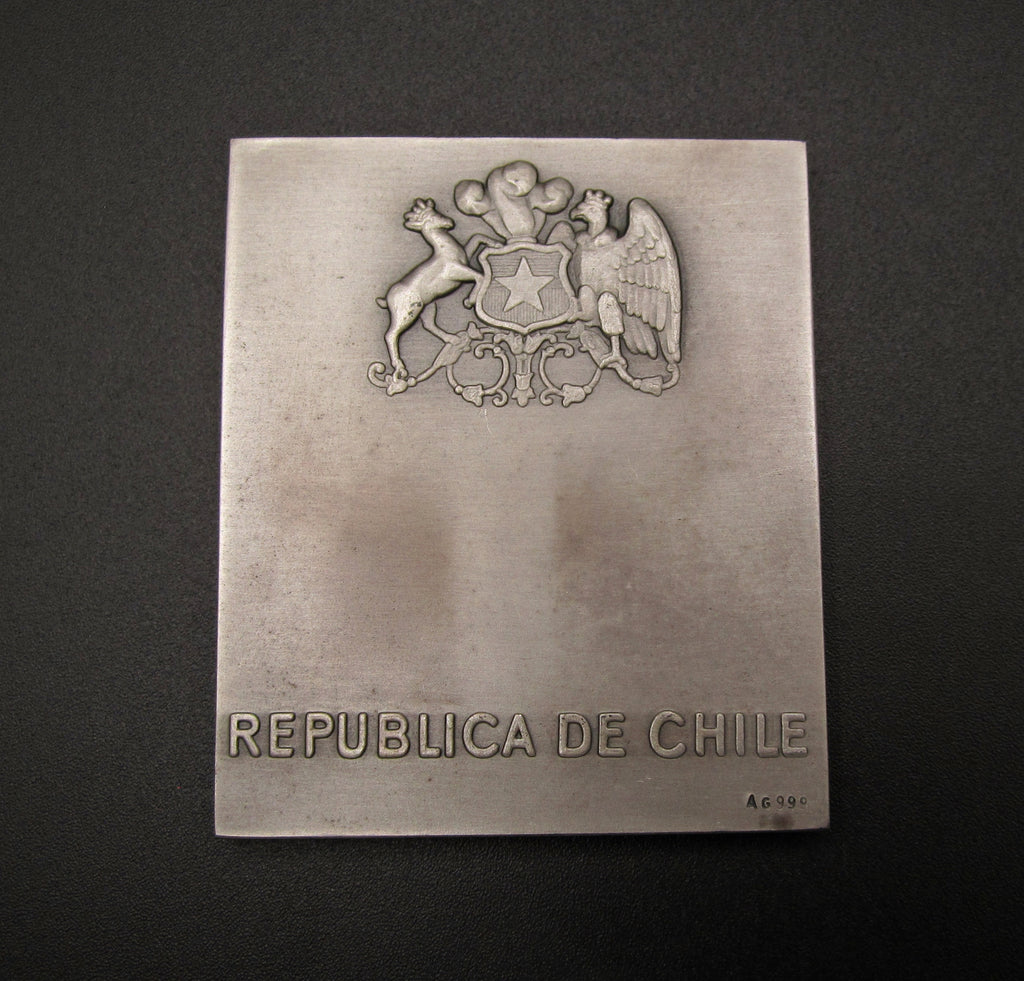 Chile c.1980 National Congress Senate Silver Medal – Coopers Coins