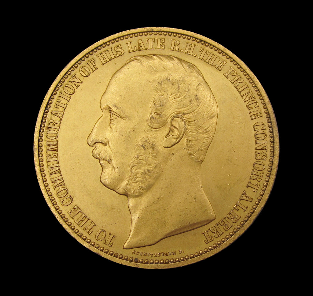 1862 International Exhibition Prince Albert Gilt Bronze 41mm Medal - B ...