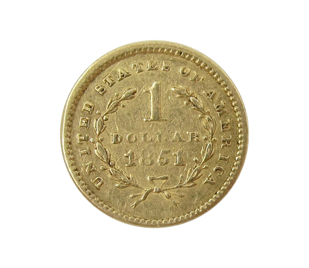 USA 1851 Liberty Head Gold Dollar - VF – Coopers Coins
