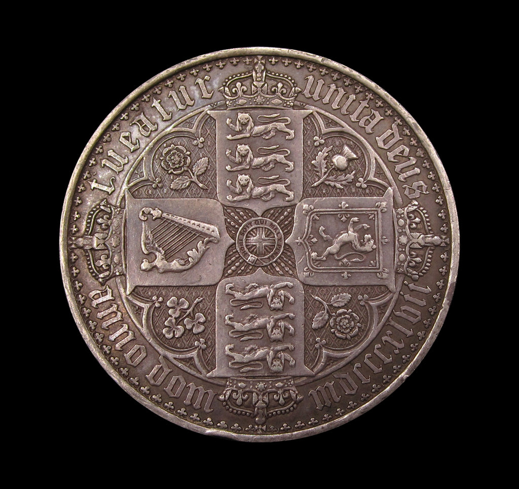 Victoria 1847 Gothic Proof Crown - GVF – Coopers Coins
