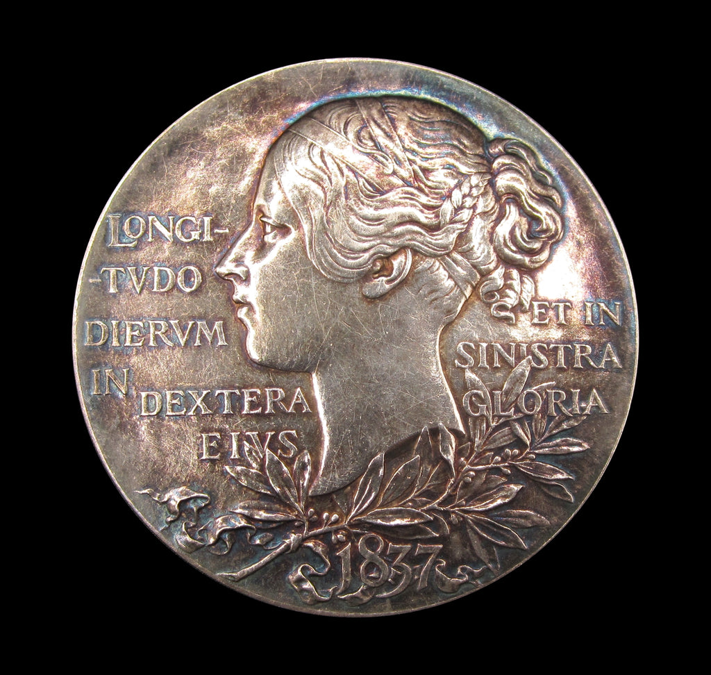 1897 Victoria Diamond Jubilee 56mm Silver Medal – Coopers Coins
