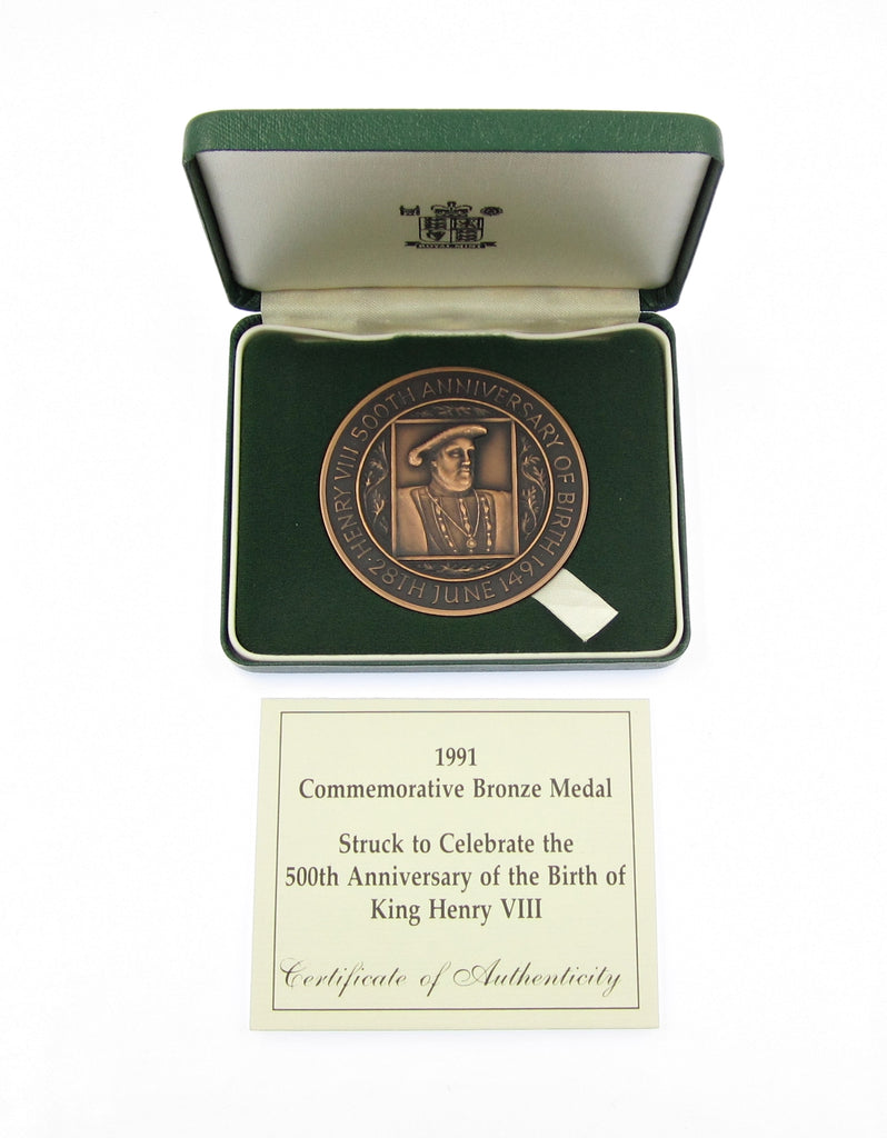 1991 RM Henry VIII 500th Anniversary Of Birth 63mm Bronze Medal ...