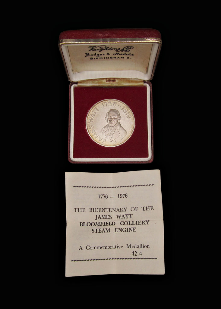 1976 Bicentenary of James Watt Bloomfield Colliery Steam Engine 38mm S ...