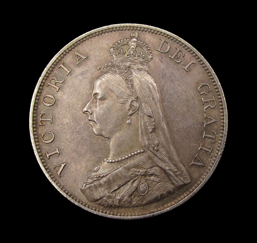 Victoria 1887 Double Florin - A/UNC – Coopers Coins
