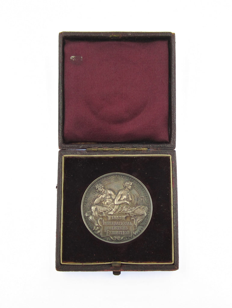 1885 International Inventions Exhibition 45mm Silver Medal By Wyon - C ...