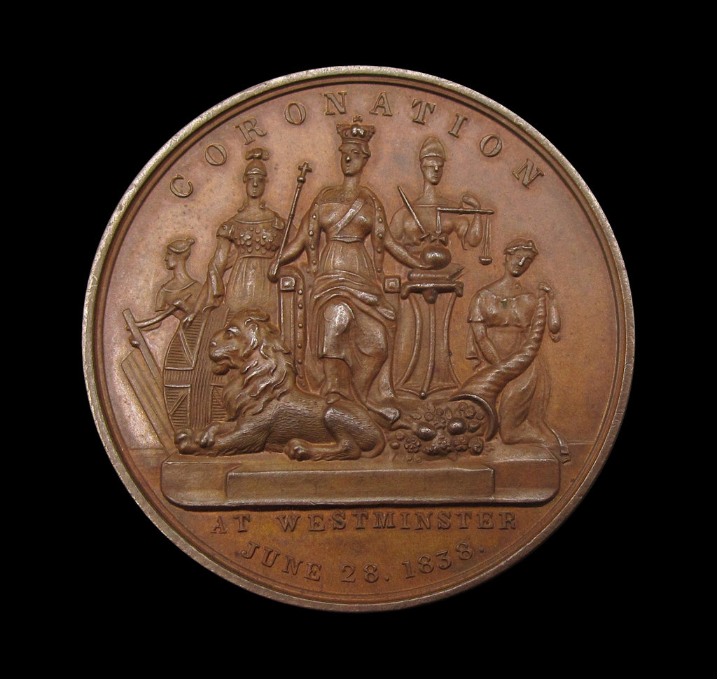 1838 Queen Victoria Coronation 34mm Bronze Medal – Coopers Coins