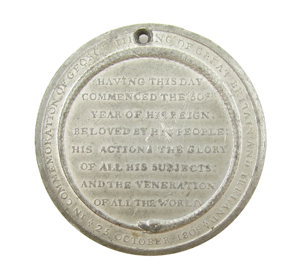 1809 George III Golden Jubilee 48mm Medal - By Halliday – Coopers Coins