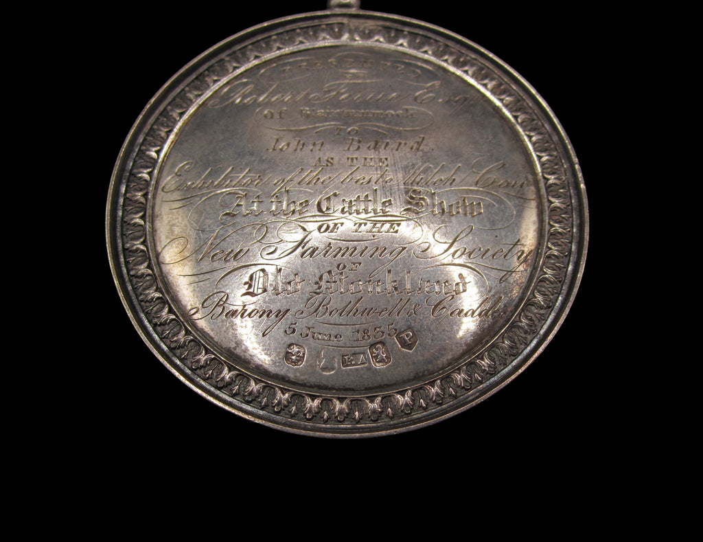 1835 New Farming Society of Old Monkland 55mm Silver Prize Medal ...