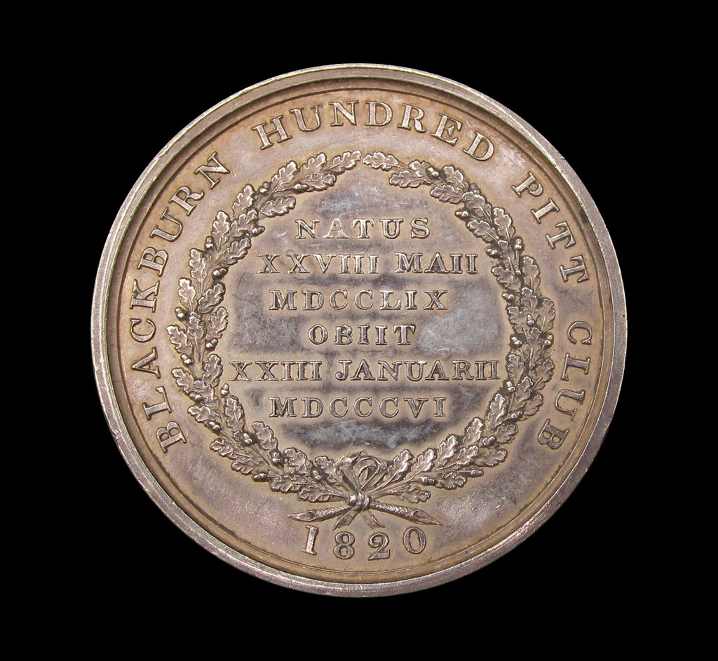 1820 Blackburn Hundred Pitt Club 41mm Silver Medal – Coopers Coins