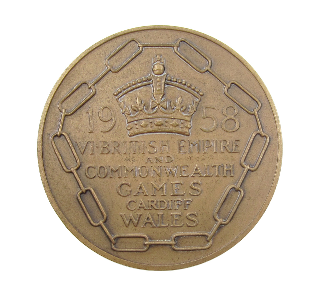 1958 British Empire & Commonwealth Games Wales 54mm Medal – Coopers Coins