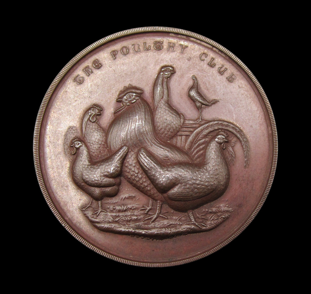 1900-1902 Minorca Club / Poultry Club 45mm Silver & Bronze Medal Pair ...