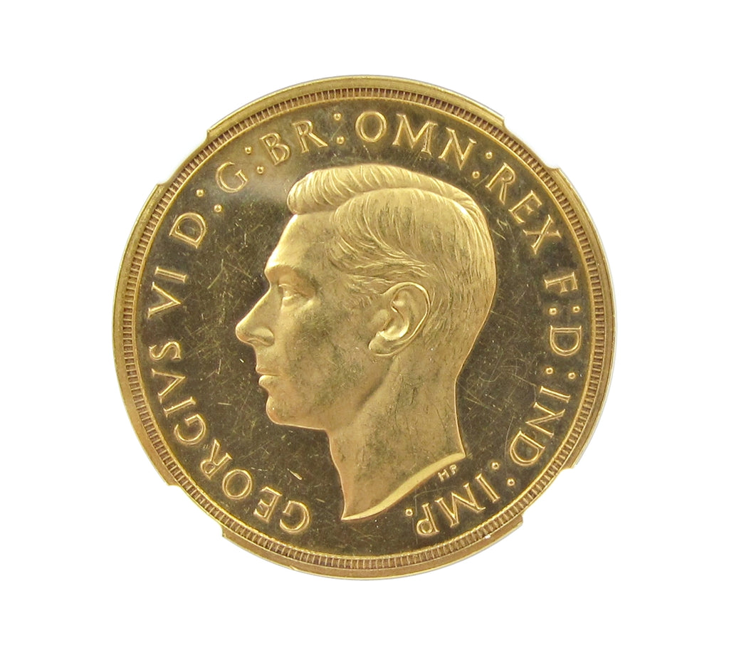 George VI 1937 Gold Proof Five Pound - NGC PF61 CAM – Coopers Coins