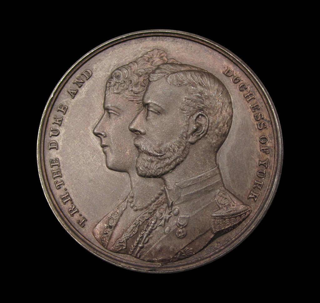 1896 Visit of The Duke & Duchess of York to Yorkshire 38mm Medal Pair ...