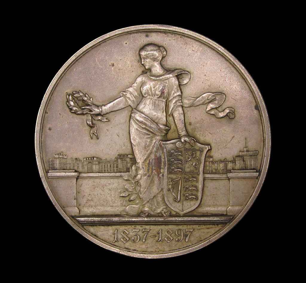 1897 Victoria Diamond Jubilee Windsor Castle 60mm Medal – Coopers Coins