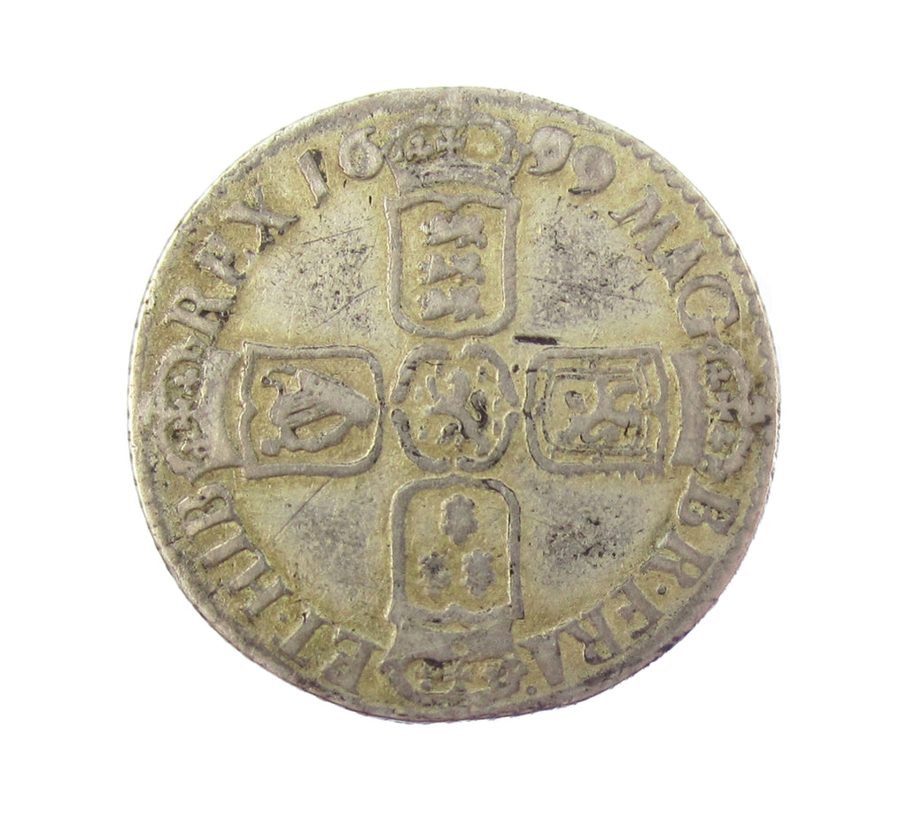 William III 1699 Shilling - VG – Coopers Coins