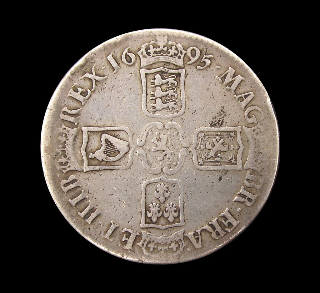 William III 1695 Crown - SEPTIMO - Fine – Coopers Coins