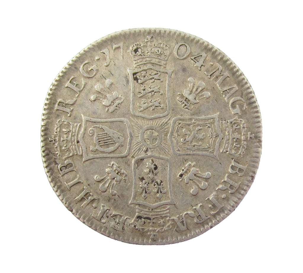 Anne 1704 Shilling - Plumes - VF – Coopers Coins