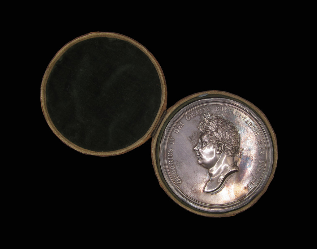 1820 George IV Accession Uniface Cliche 86mm Silver Medal - By Boileau ...