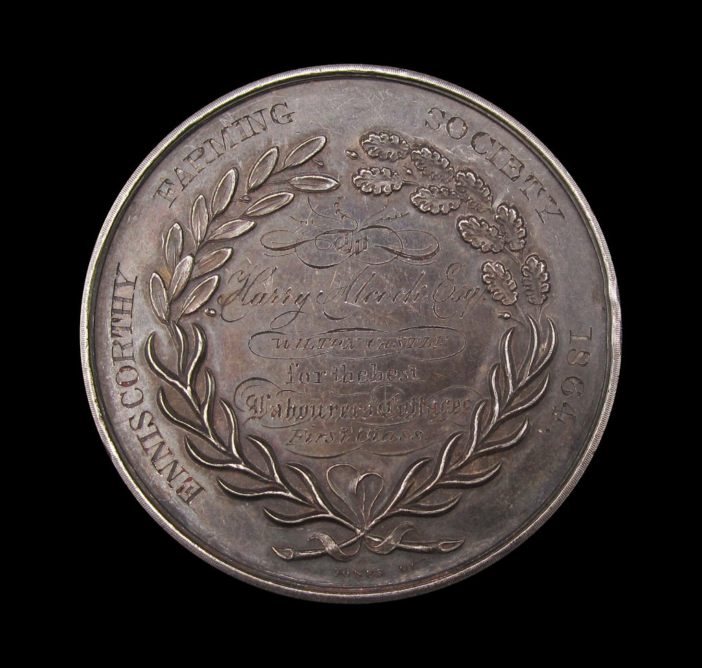 Ireland 1864 Royal Agricultural Society 51mm Silver Medal - By Woodhou ...