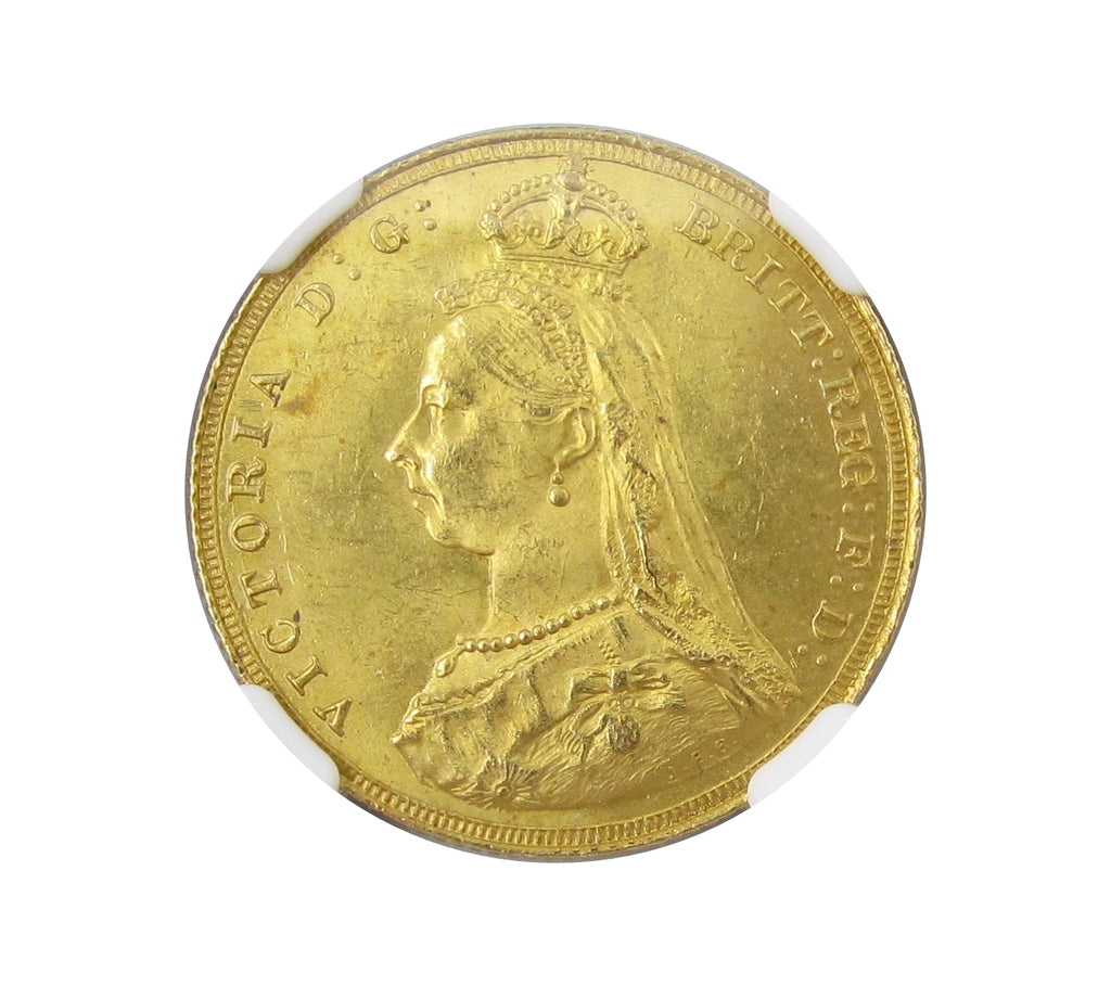 Victoria 1887 Gold Sovereign - NGC MS63 – Coopers Coins