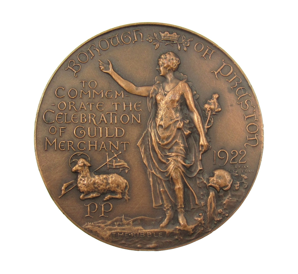 1922 Preston Guild Merchant 51mm Medal - By Bowcher – Coopers Coins