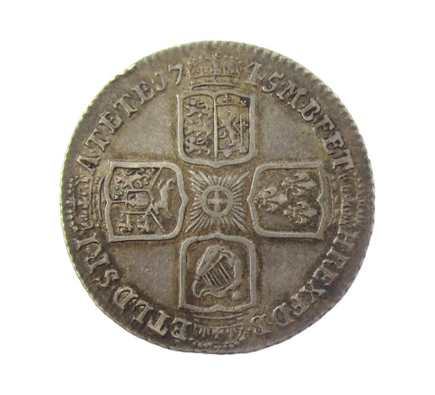 George II 1745 LIMA Shilling - GVF – Coopers Coins