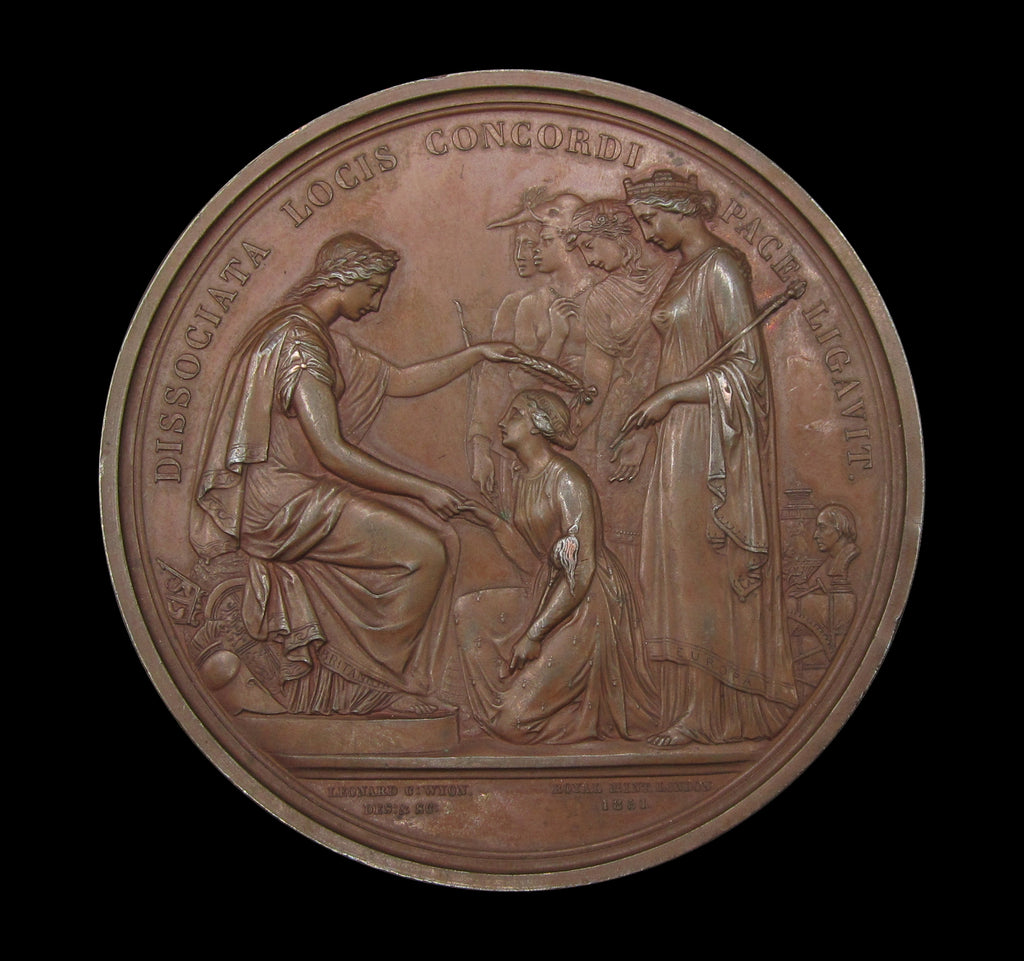 1851 Great Exhibition 77mm Prize Medal - By Wyon – Coopers Coins