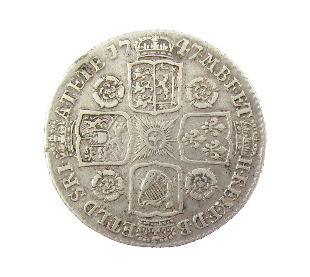 George II 1747 Shilling - Good Fine – Coopers Coins