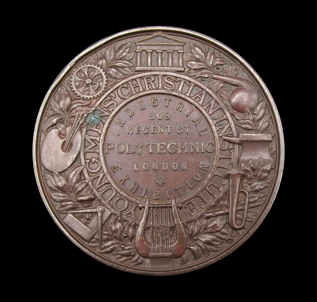 1892 London Polytechnic Exhibition 57mm Bronze Medal - By Restall ...