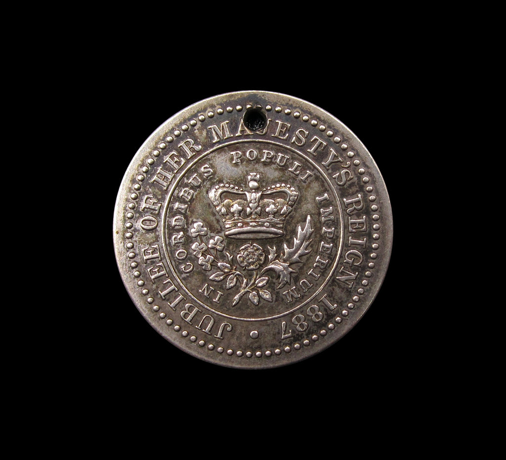 1887 Victoria Golden Jubilee 23mm Silver Medal – Coopers Coins