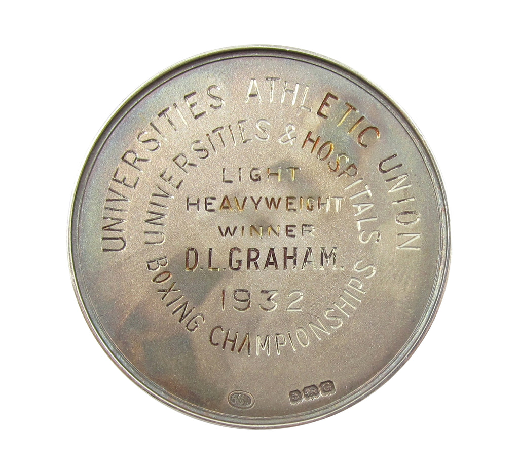 1932 University Of London Boxing Club 39mm Silver Medal – Coopers Coins