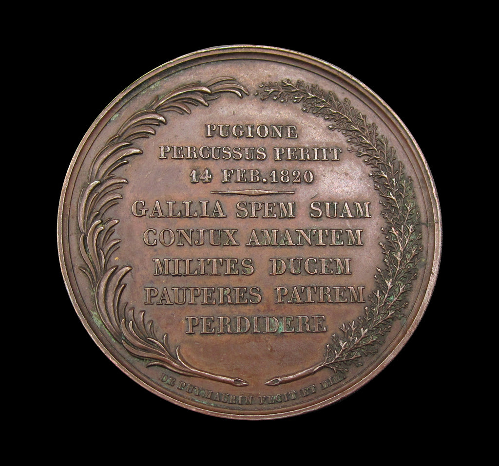 France 1820 Charles Ferdinand Duke Of Berry 41mm Medal - By Gayrard ...