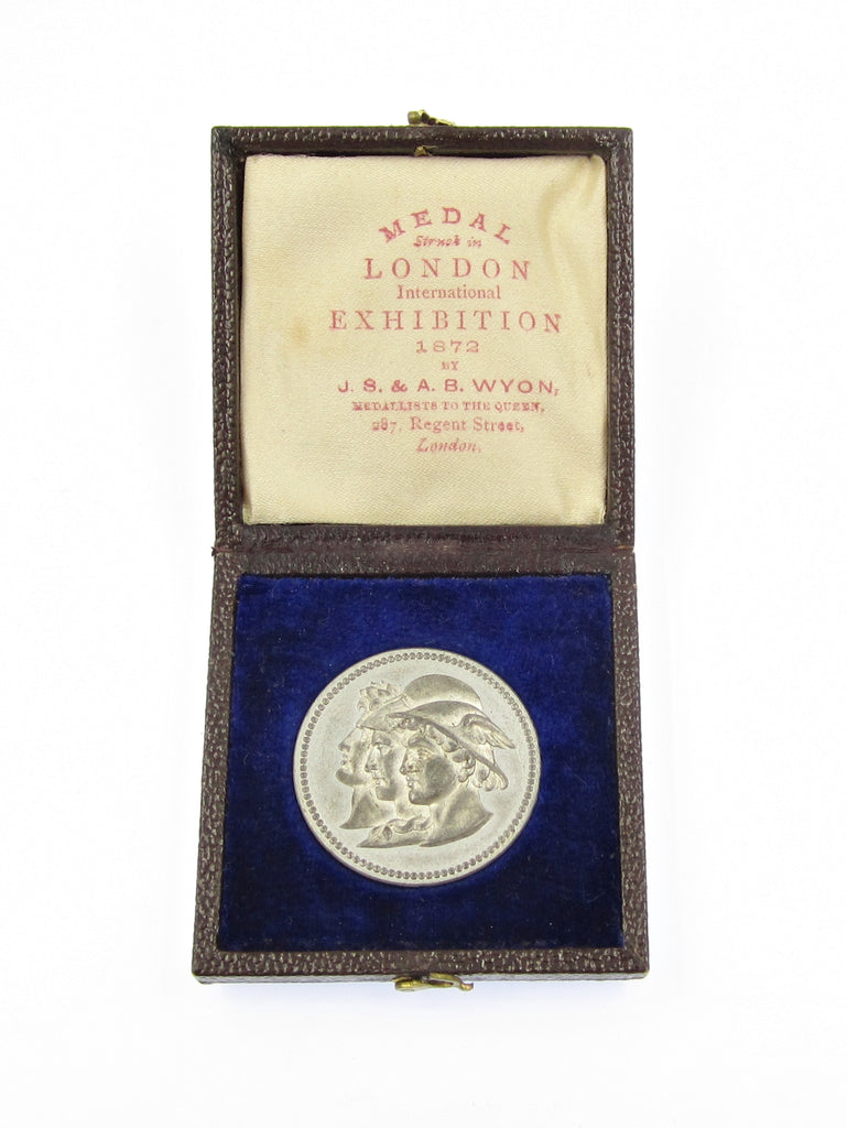 1872 Fine Arts Exhibition 30mm White Metal Medal - Struck In Exhibitio ...