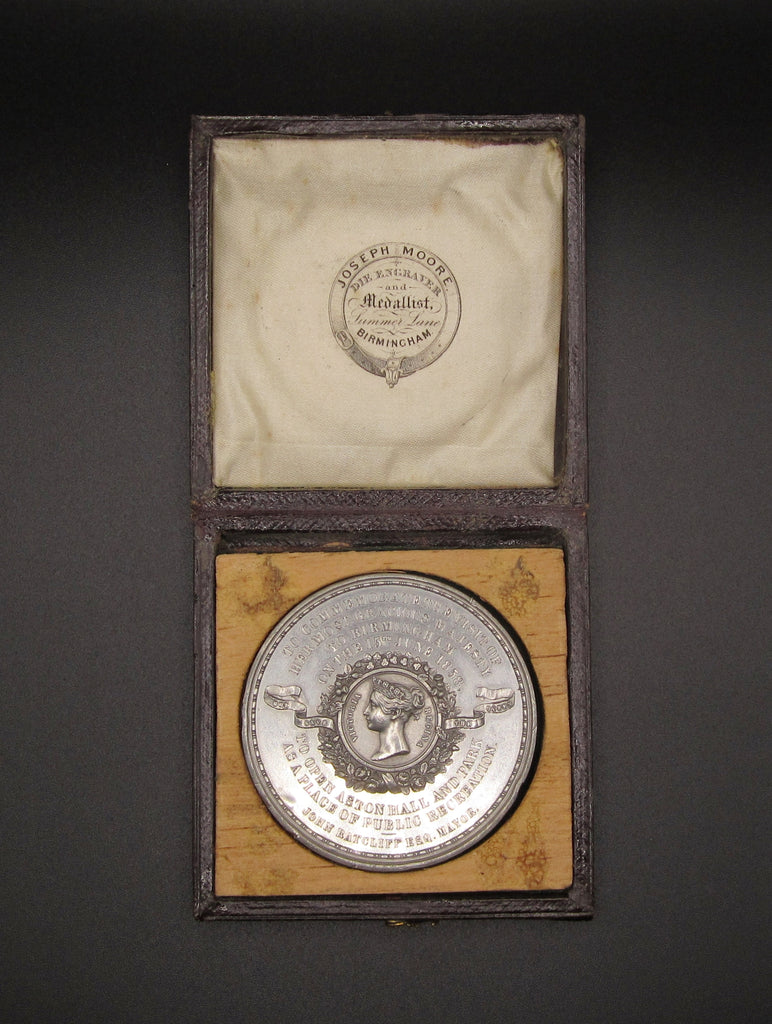 1858 Inauguration Of Aston Hall 56mm Medal - By Moore – Coopers Coins