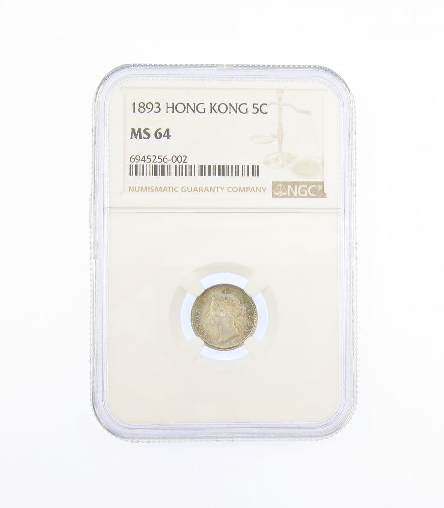 Hong Kong 1893 Five Cents - NGC MS64 – Coopers Coins