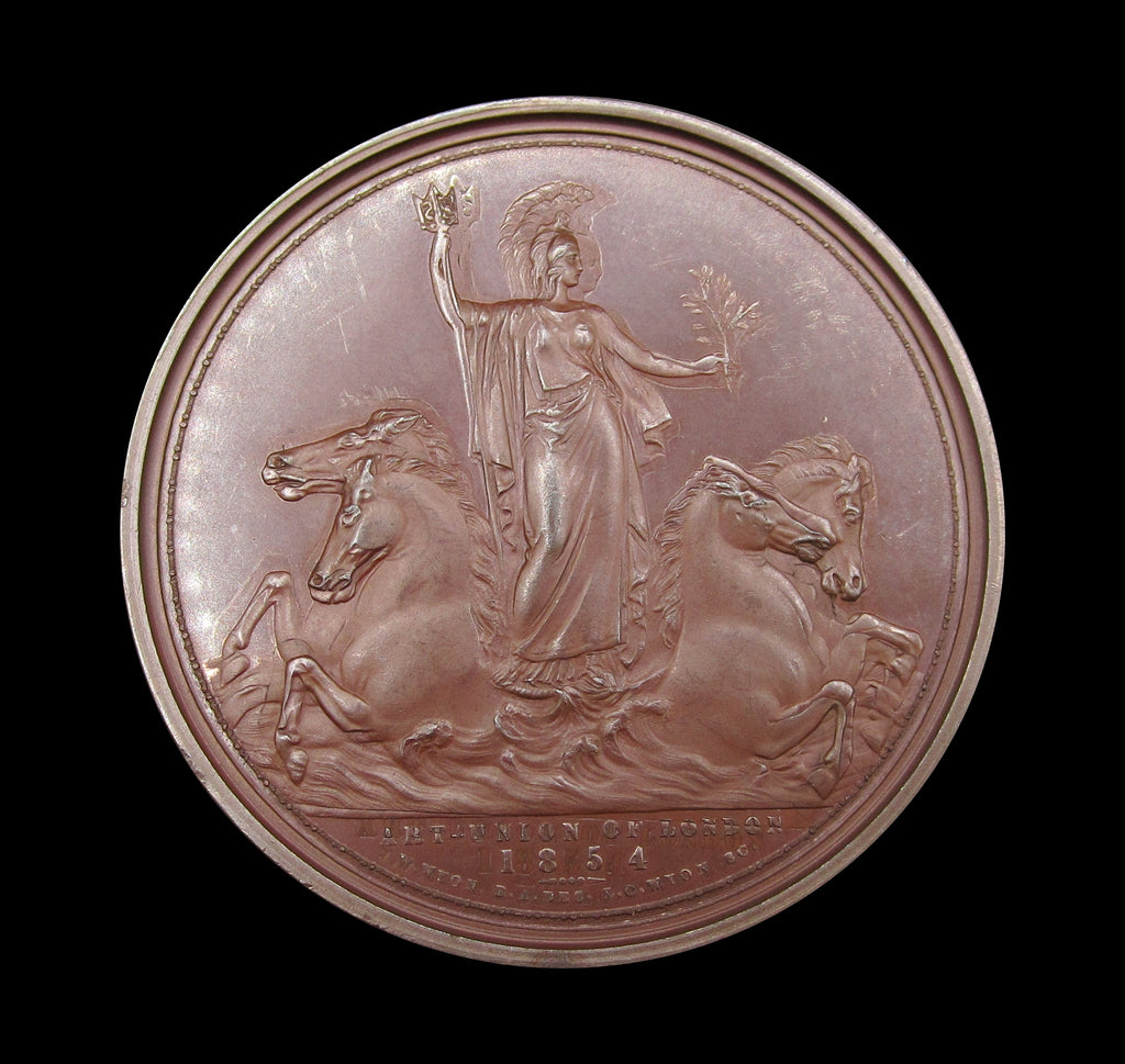 1854 William Wyon Art Union Of London 56mm Medal - By Wyon – Coopers Coins