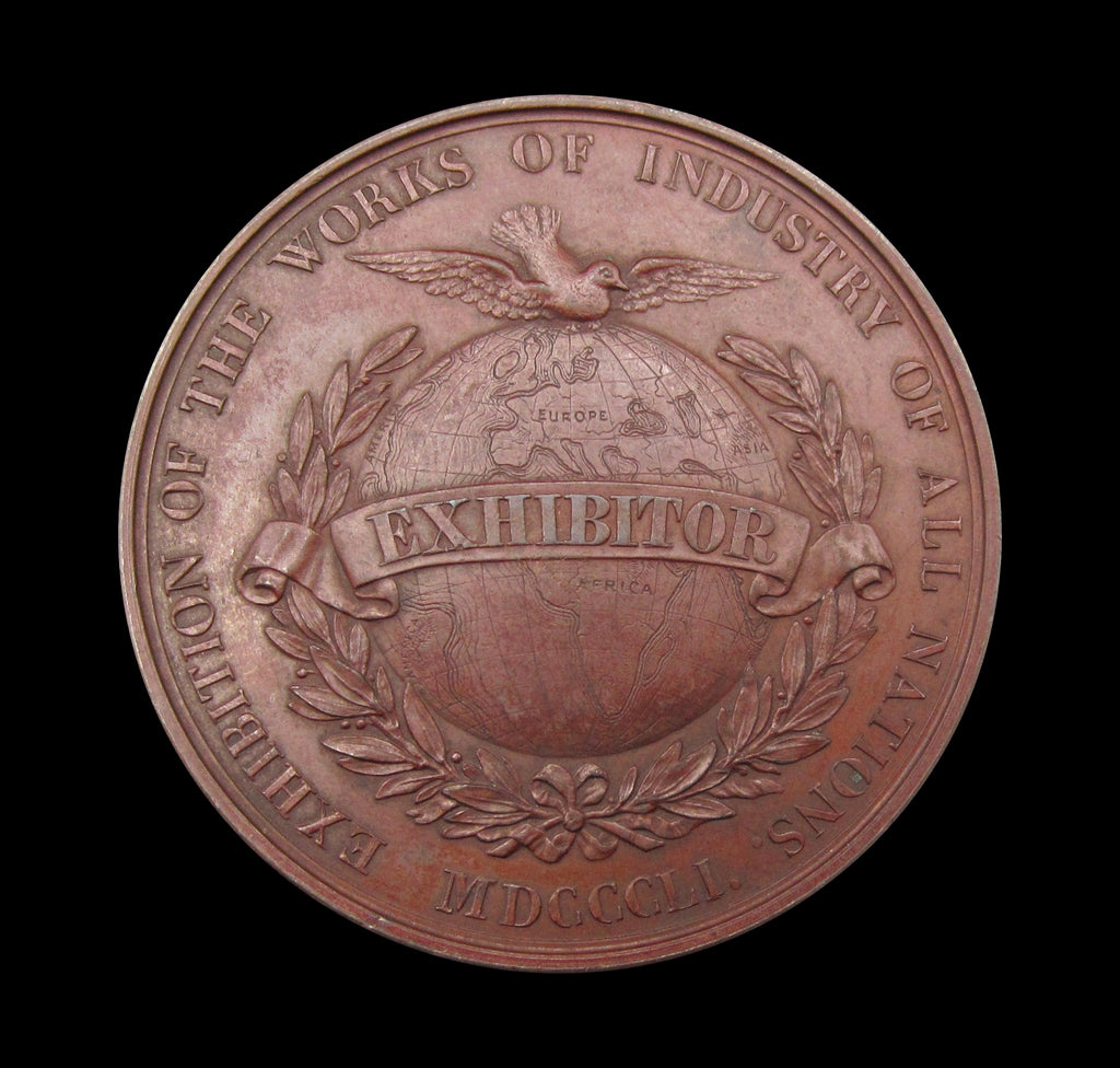 1851 Great Exhibition 44mm 'Exhibitor' Medal - By Wyon – Coopers Coins