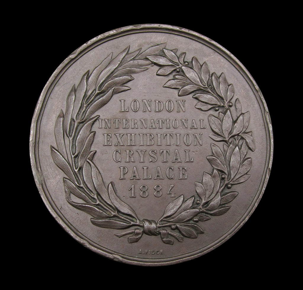 1884 London International Exhibition Crystal Palace 63mm Bronze Medal ...
