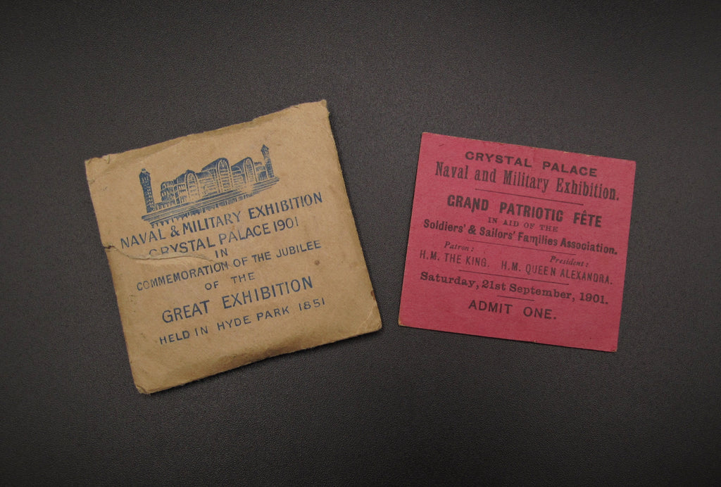 1901 Naval & Military Exhibition 38mm Medal - With Original Ticket ...