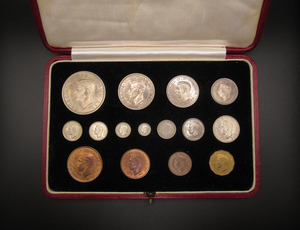George VI 1937 15 Coin Cased Proof Set - Crown To Maundy – Coopers Coins