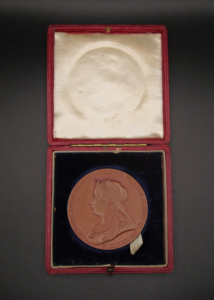 1897 Victoria Diamond Jubilee 56mm Bronze Medal - Cased – Coopers Coins